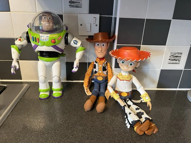 DISNEY PIXAR TOY Story Trio Talking Jessie Woody And Buzz Thinkway Toys ...