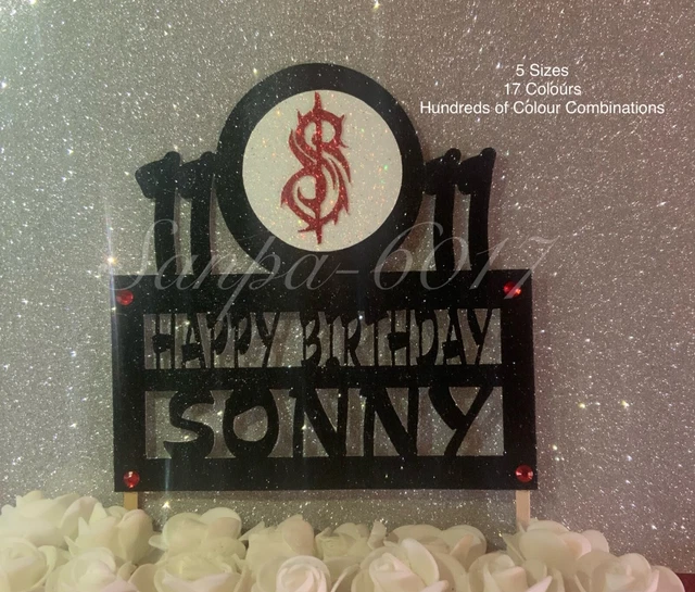 SLIPKNOT PERSONALISED GLITTER Birthday Cake Topper Music Heavy Metal 40 ...