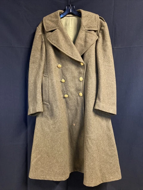 ORIGINAL 1942 WW2 US Military Heavy Wool Winter Overcoat Greatcoat 38-S ...