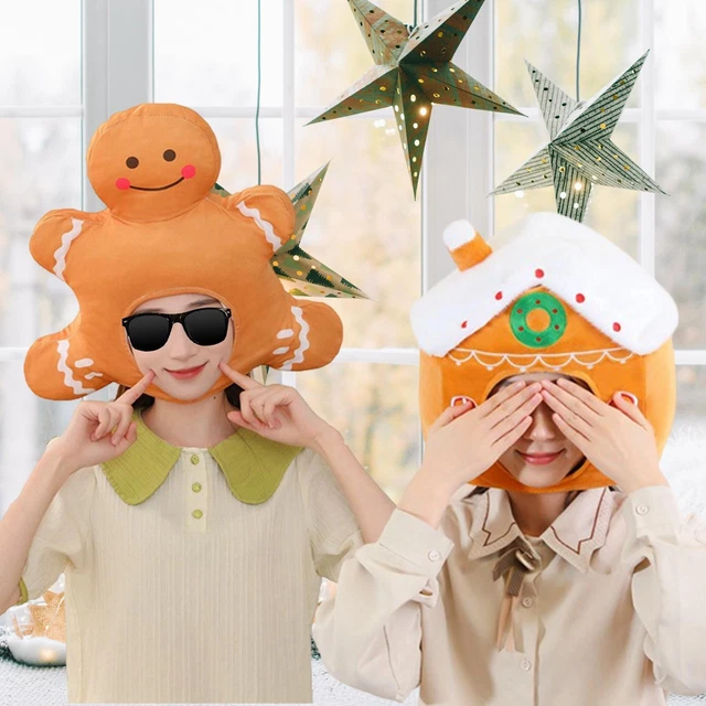 GINGERBREAD HOUSE HAT Ornament Gingerbread Man Hat for Party Adults ...