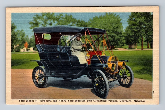DEARBORN MI-MICHIGAN, FORD Model T, Henry Ford Museum, Vintage Postcard ...