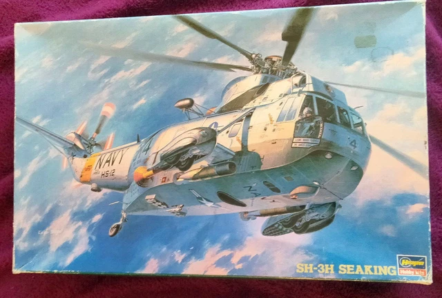 HASEGAWA 1:48 SH-3H Sea King Helicopter Model Kit 07201 COMPLETE ...