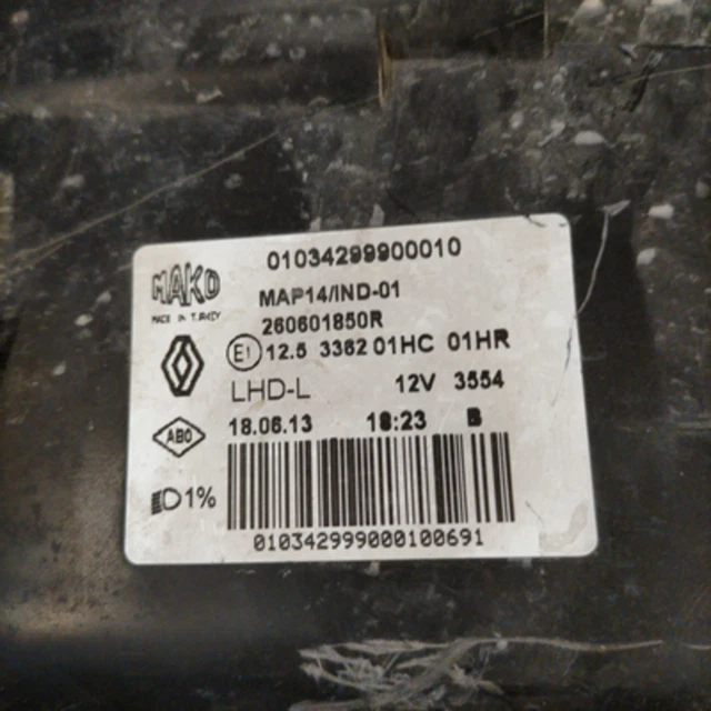 RÉFLECTEUR POUR RENAULT 260608629R CLIO 4A SERIE 1.5 dCi Ber 2012-2016 ...