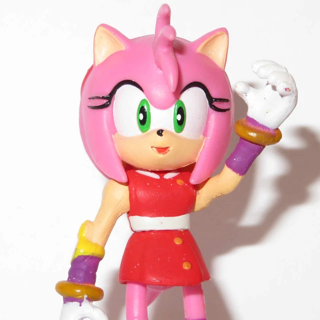 3& 8CM AMY ROSE! SONIC BOOM FIGURE TOY TOMY SEGA JOINTED OUIDO PRODS ...