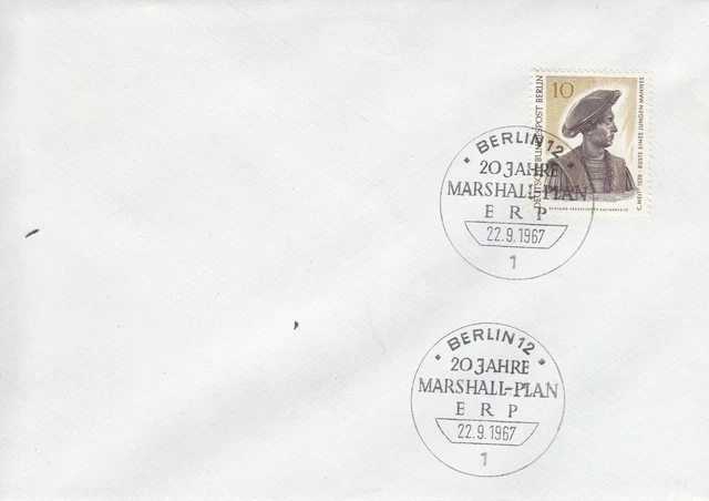 132332 - SONDERSTEMPEL: 20 Jahre Marshall-Plan ERP - Berlin 22.9.1967 ...