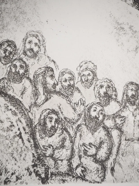 MARC CHAGALL: JOSUÉ Predigt Seinem Volk, Heliogravur, 1956 EUR 89,29 ...