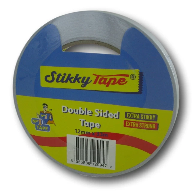 STIKKY 12MM X 33m Double Sided Sticky Tape (Pack of 1) £9.37 - PicClick UK