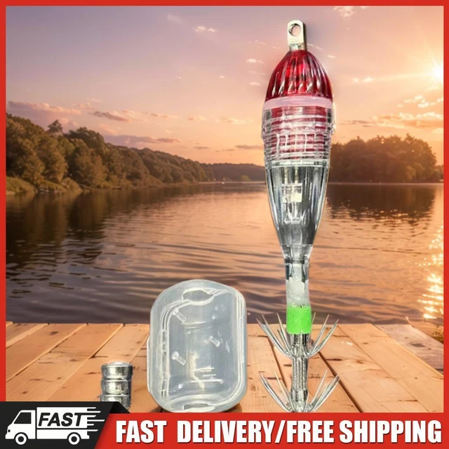 LUCE ESCA PESCA LED con gancio ombrello lampada esca lampeggiante per ...