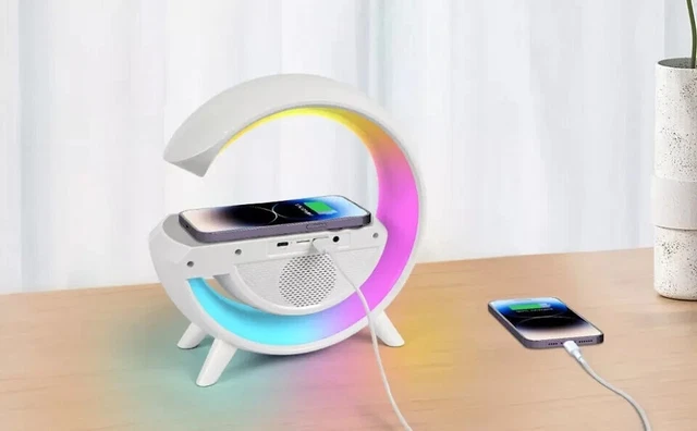 WIRELESS CHARGING BLUETOOTH-COMPATIBLE Speaker Desk Lamp (BT3401 with ...