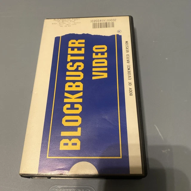 BODY OF EVIDENCE Vhs Blockbuster Super Rare Defunct Video Store Madonna ...