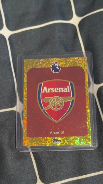 TOPPS PREMIER LEAGUE 2026 Arsenal Badge 42/50 Gold Diamond Parallel ...