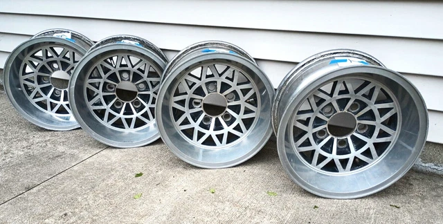 *SET 4* VINTAGE Appliance Dia-Mag Aluminum Wheel Rims 4.75" GM Bolt ...