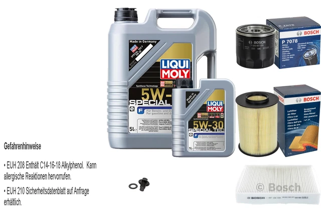 BOSCH INSPECTION SET 6L Liqui Spécial Moly Tec F 5W-30 pour Ford C-Max 1.6 EUR 118,88 - PicClick FR