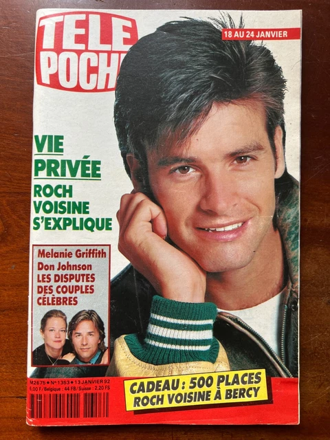 TÉLÉ POCHE 13/01/1992; Roch Voisine/ Mélanie Griffith/ C. Aznavour ...