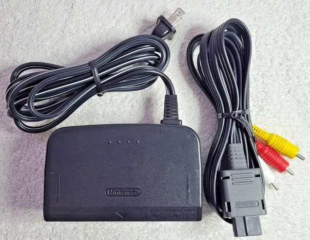 JEU DE CÂBLES AC & OEM d'origine Nintendo 64 N64 AC Power Supply Brick NUS-002 EUR 27,74 ...
