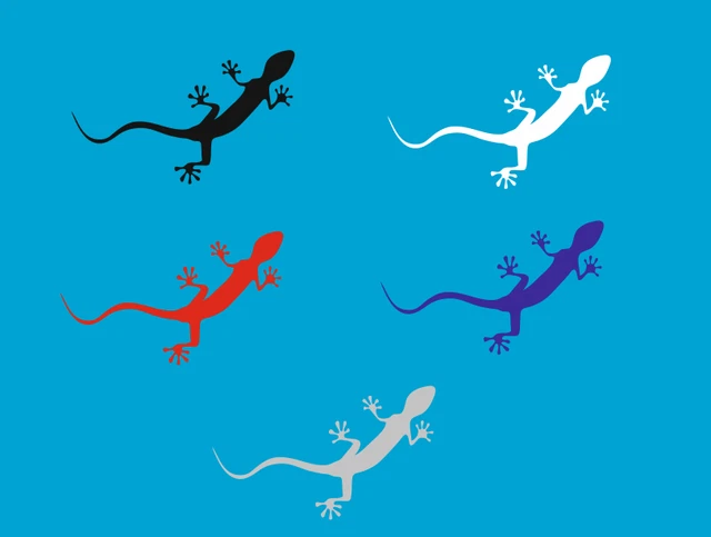 2X GECKO AUFKLEBER Audi Geckoaufkleber Autoaufkleber Sticker 10 x 4,3 ...