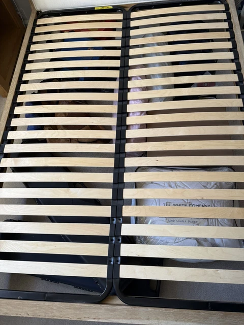 LOAF KINGSIZE BED Frame, Coco, French, Cream Cotton Headboard Plus ...