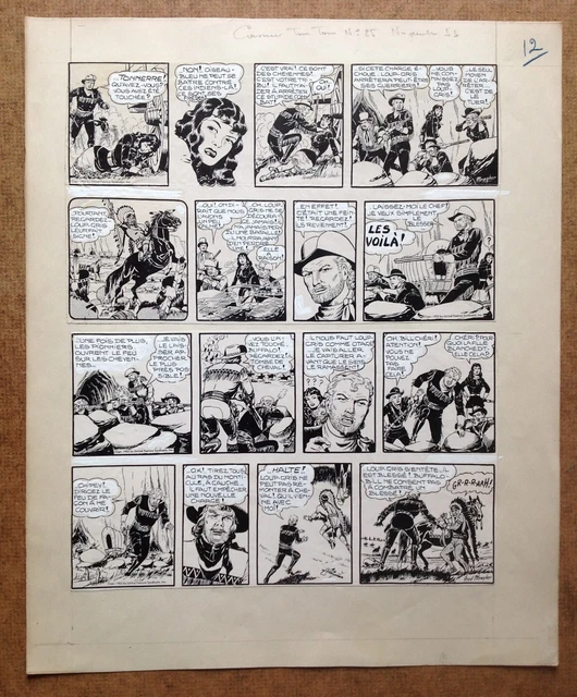 BUFFALO BILL PLANCHE Originale 12 Montage Chott Fred Meagher Big BILL ...