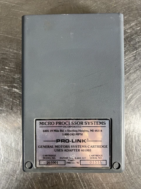 MICRO PROCESSOR SYSTEMS Pro Link General Motors Systems Cartridge Model ...