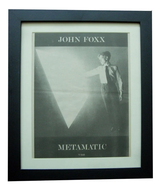 JOHN FOXX+METAMATIC+POSTER+AD+RARE ORIGINAL 1980+QUALITY FRAMED+FAST ...