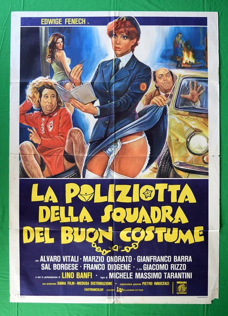 MANIFESTO LA POLIZIOTTA Della Squadra Del Buon Costume Fenech Banfi A04 EUR 24,99 - PicClick IT
