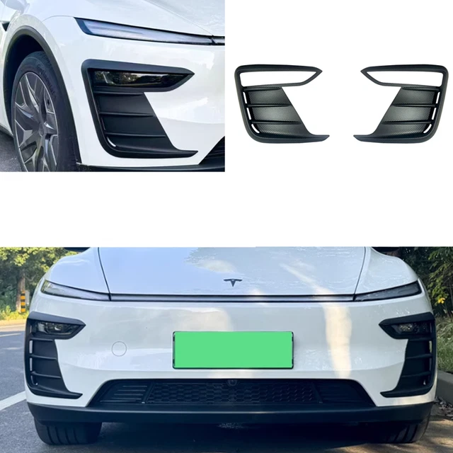 FOR 2025 2026 Tesla Model Y Front Fog Light Lamp Cover Trim Matte ...