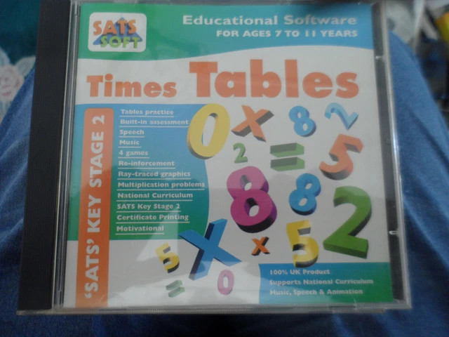 TIMES TABLES PC CD ROM Educational Software for SATS Key Stage 2 Ages 7 ...