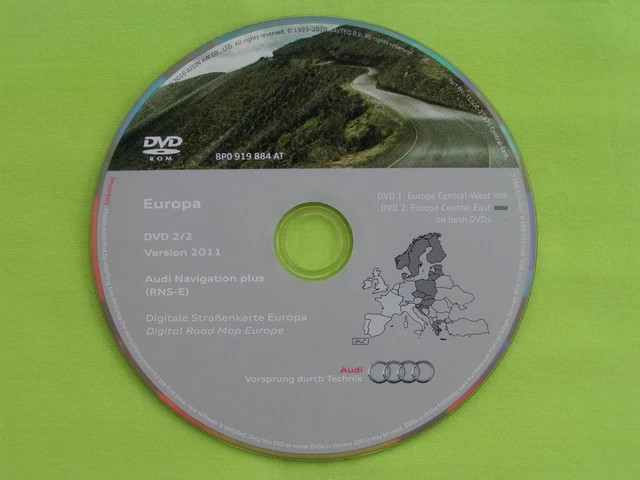 DVD AUDI NAVIGATION Plus Rns-E Deutschland + Europa Version 2011 A3 A4 ...