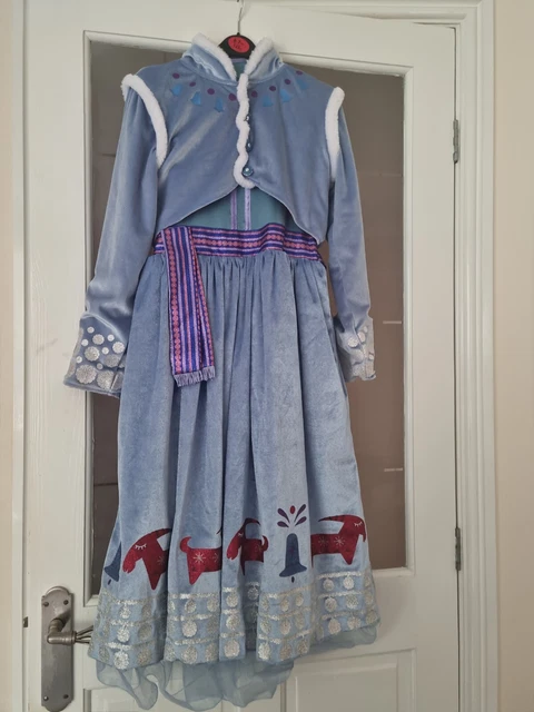Disney Store Olafs Frozen Adventure Anna Deluxe Dress Costume Age 9 10