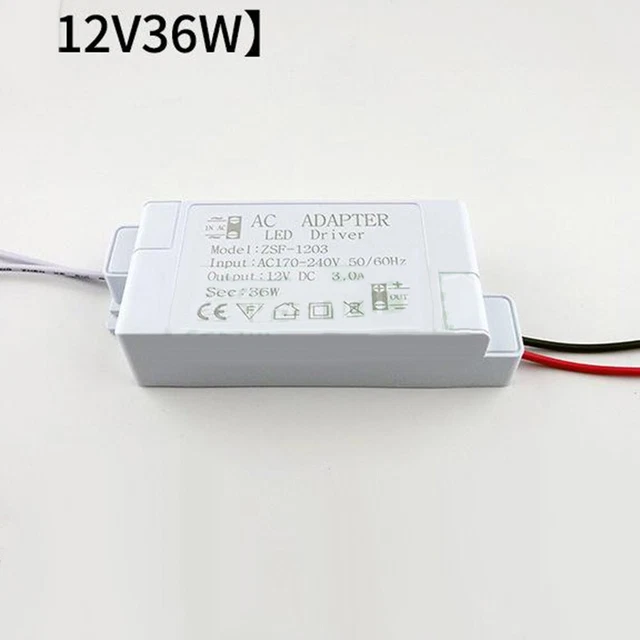 DC 12V TRANSFORMER for LED Strip Lights Wireless Router and Security ...