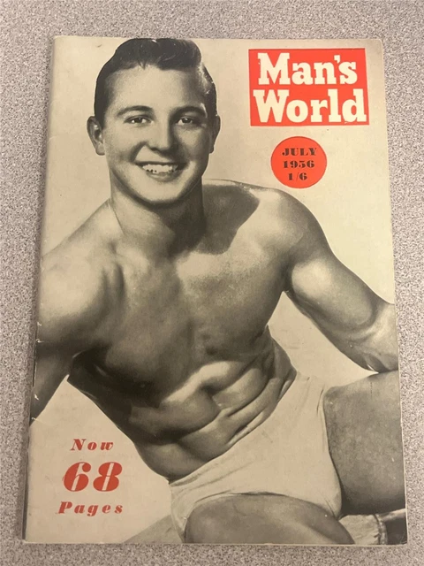 MAN'S WORLD BODYBUILDING muscle beefcake magazine JERRY ROGUEMORE 7-56 ...