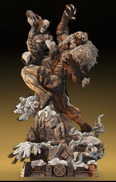 MARVEL X-MEN (WOLVERINE And Sabretooth) 1/16 Scale Resin 3d printed ...