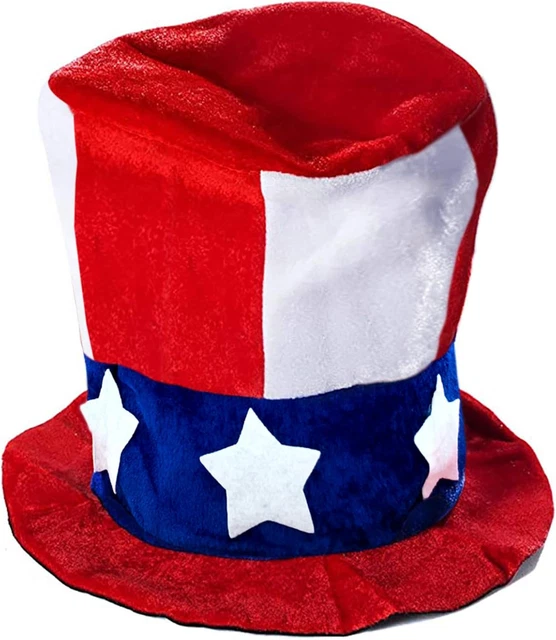 UNCLE SAM INSPIRED 4Th of July Hat Top Hat Red White and Blue Patriotic ...