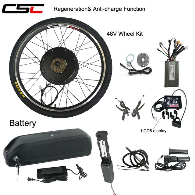EBIKE CONVERSION KIT 48V 1000W 1500W Electric Wheel With Battery 18Ah ...
