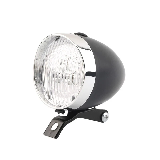 BLACK VINTAGE CLASSICAL LED Bike Headlight Bicycle Retro Light Front ...