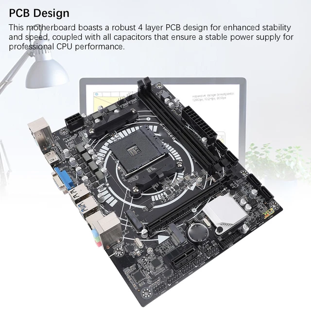 NEW B350M K Computer Motherboard M ATX DDR4 Maximum 64GB NVME M.2 PCIe ...