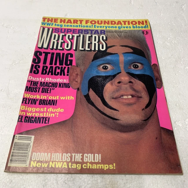 SUPERSTAR WRESTLERS MAGAZINE Sting Dusty Rhodes Sept 1990 £11.60 ...