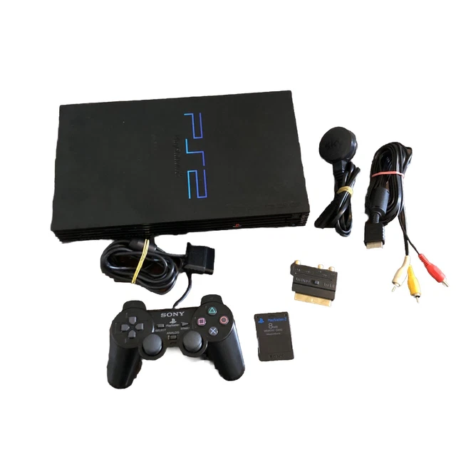 SONY PLAYSTATION 2 PS2 Black Fat Phat Console With One Controller ...