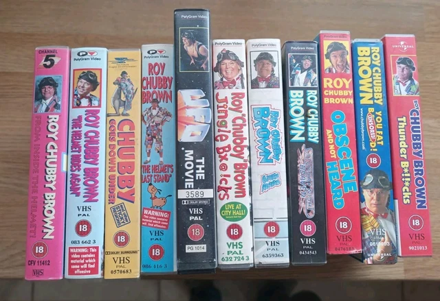 COLLECTION OF EARLY Roy Chubby Brown VHS , 11 in total Inc UFO THE ...