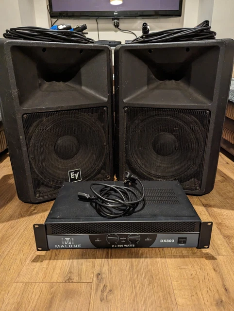 EV ELECRO-VOICE SX300 passive Speakers plus Malone DX800 Amplifier ...