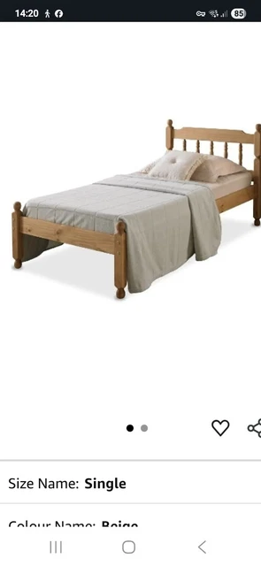 PINE SINGLE BED with Mattress. Good Used Condition. Used For Spare ...