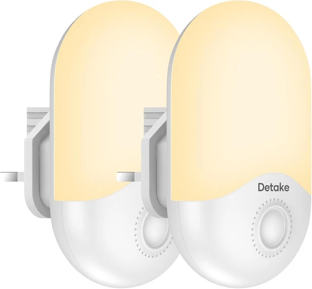 2 PACK LED Night Light, Night Lights Plug in Walls with Dusk to Dawn ...