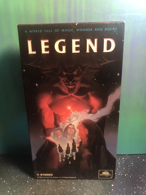 LEGEND {VHS} TOM Cruise Mia Sara 1985 PG Ridley Scott classico fantasy ...