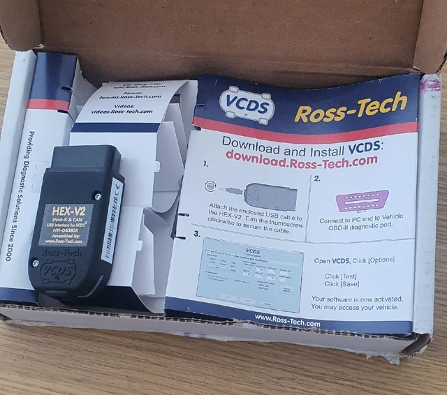 GENUINE ROSS TECH / Hex V2 VCDS HEX-USB+CAN £148.00 - PicClick UK