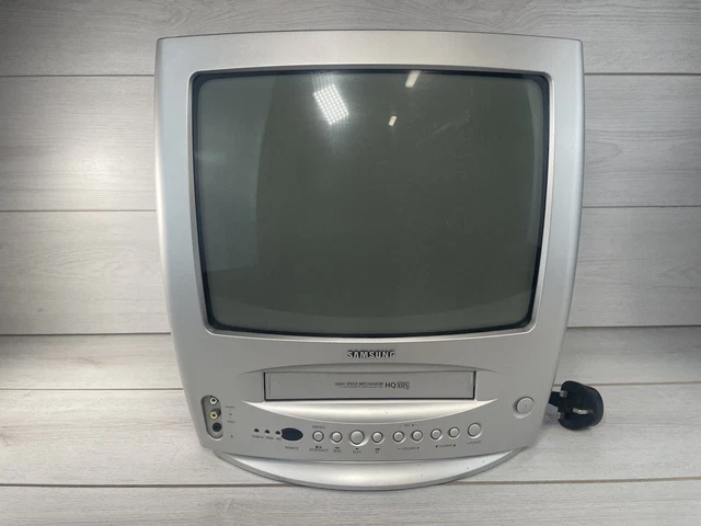 SAMSUNG TI-14N3 COMBI TV /VCR VHS SCART Retro Gaming 14 inch CRT Silver £99.98 - PicClick UK