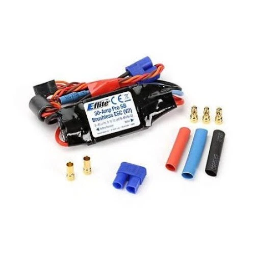 30-AMP PRO SWITCH-MODE BEC Brushless ESC (V2) Multi-Coloured. E-flite ...