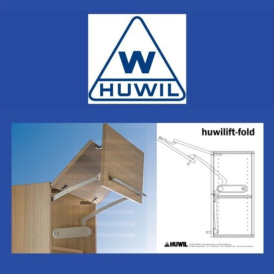 PAIR OF HUWIL Lift-up Bi-fold Kitchen Cabinet Fittings £99.93 - PicClick UK