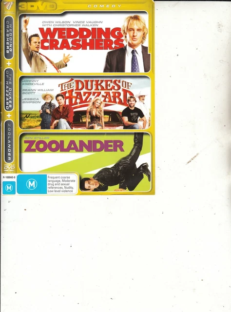 WEDDING CRASHERS/THE DUKES of Hazzard/Zoolander-[3 Movies-3 DVD]-Movie ...