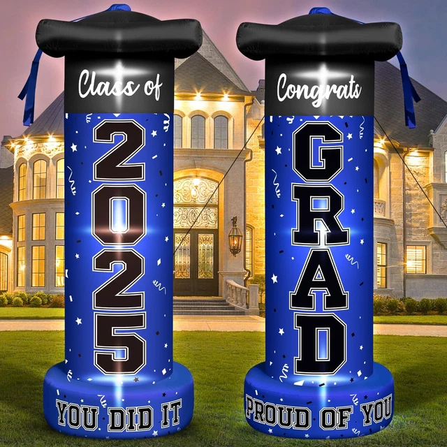 6FT GIANT GRADUATION Inflatable Decorations 2025 Graduation Campus ...