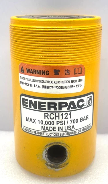 ENERPAC RCH121 HYDRAULIQUE Cylindre Creux Plongeur 12-TON 1.63 " Coup ...